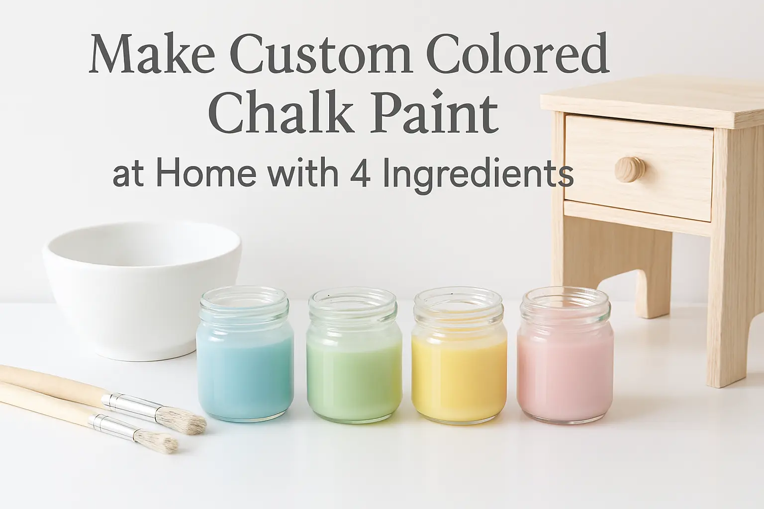 How to Make Custom Colored Chalk Paint at Home with 4 Ingredients