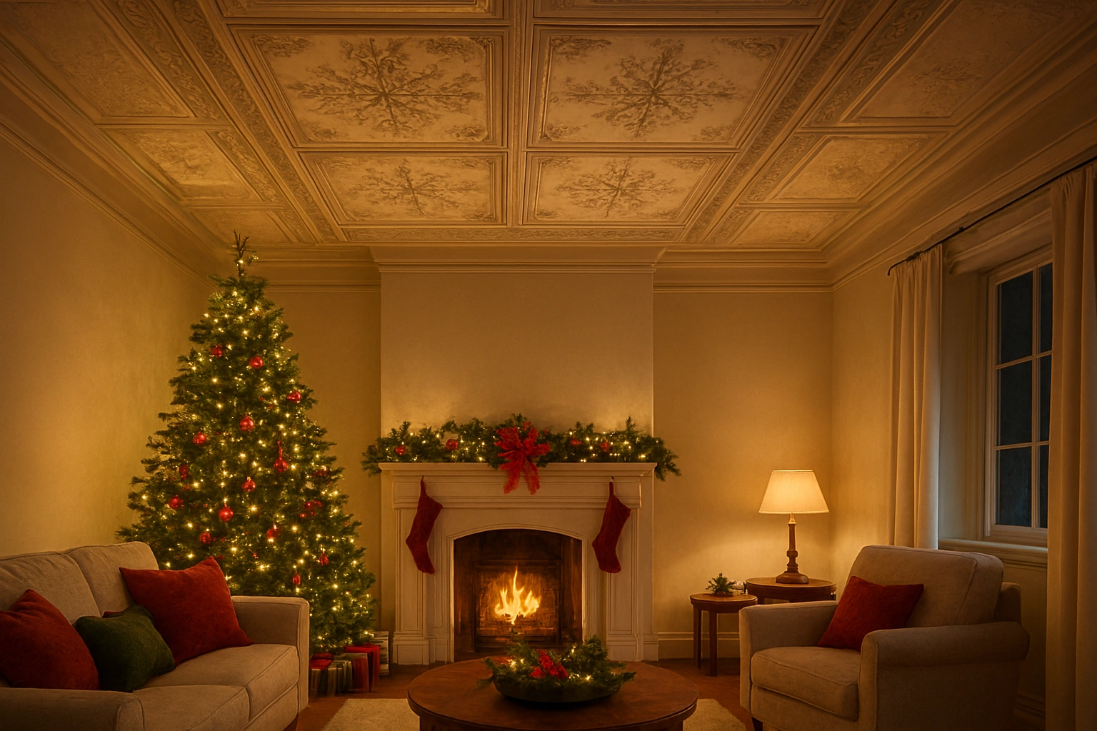 Transform Ceilings with Paintable Tiles This Christmas